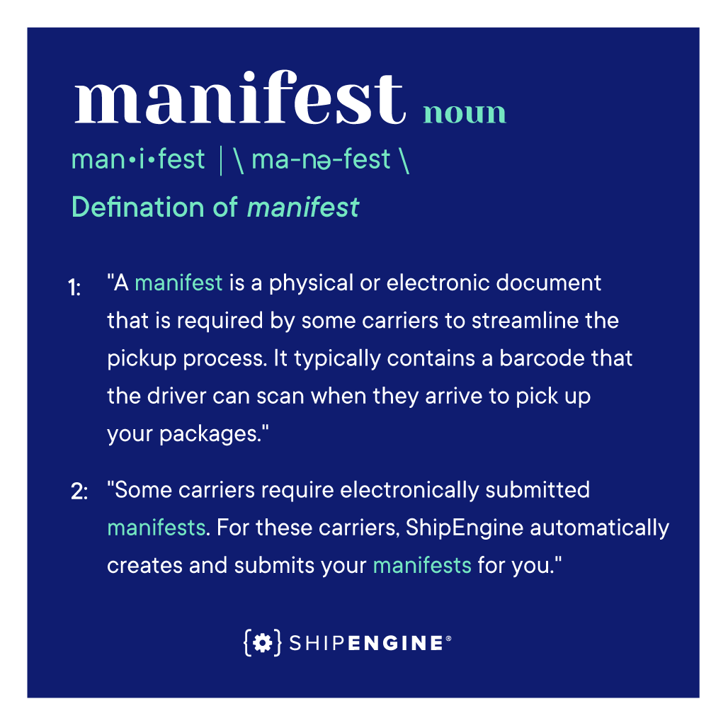 Understanding Shipping Manifests | ShipEngine