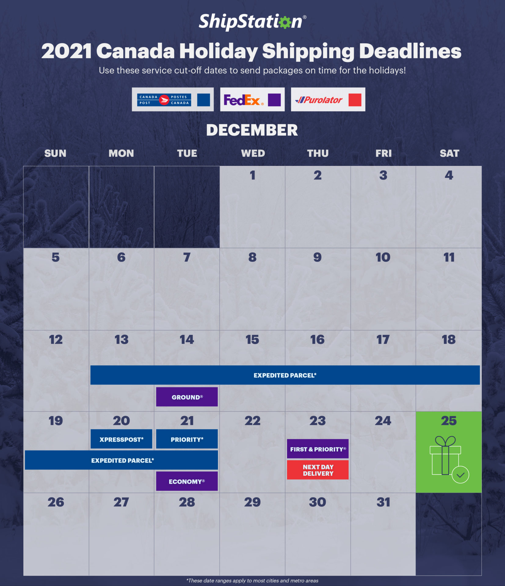 2021 Holiday Shipping Deadlines for Canada - ShipStation